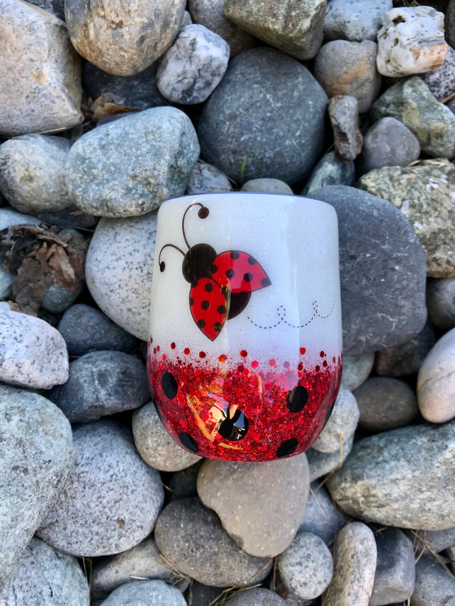 Lady Bug Wine Tumbler 12oz | Etsy