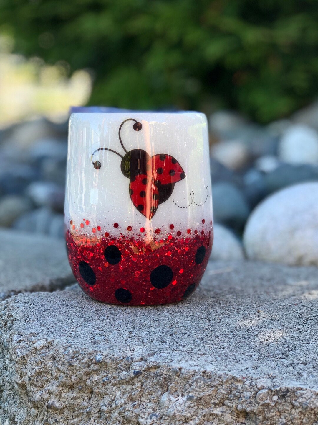 Lady Bug Wine Tumbler 12oz - Etsy