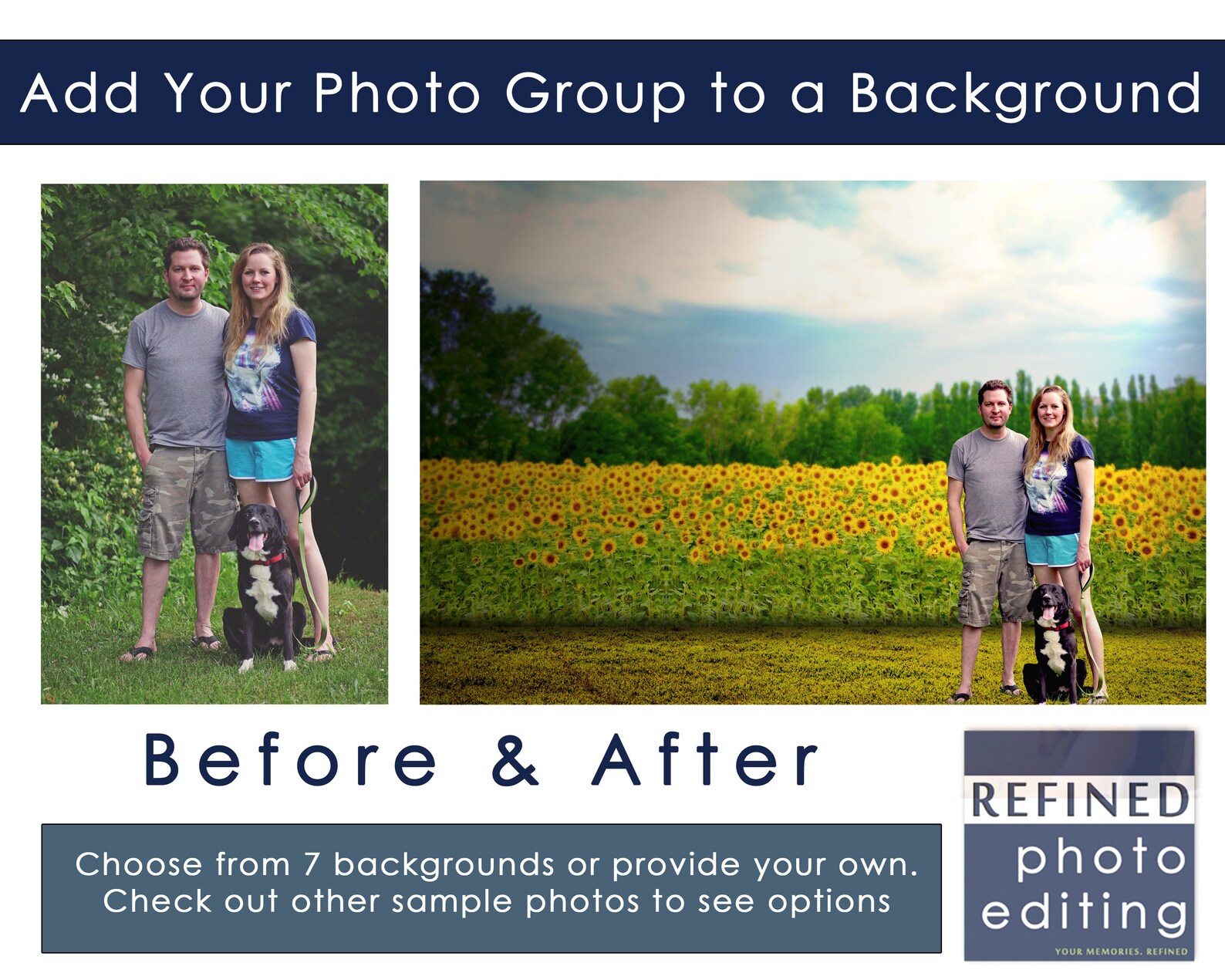 Add Photo Group to Background, Photoshop People on Background, Add ...