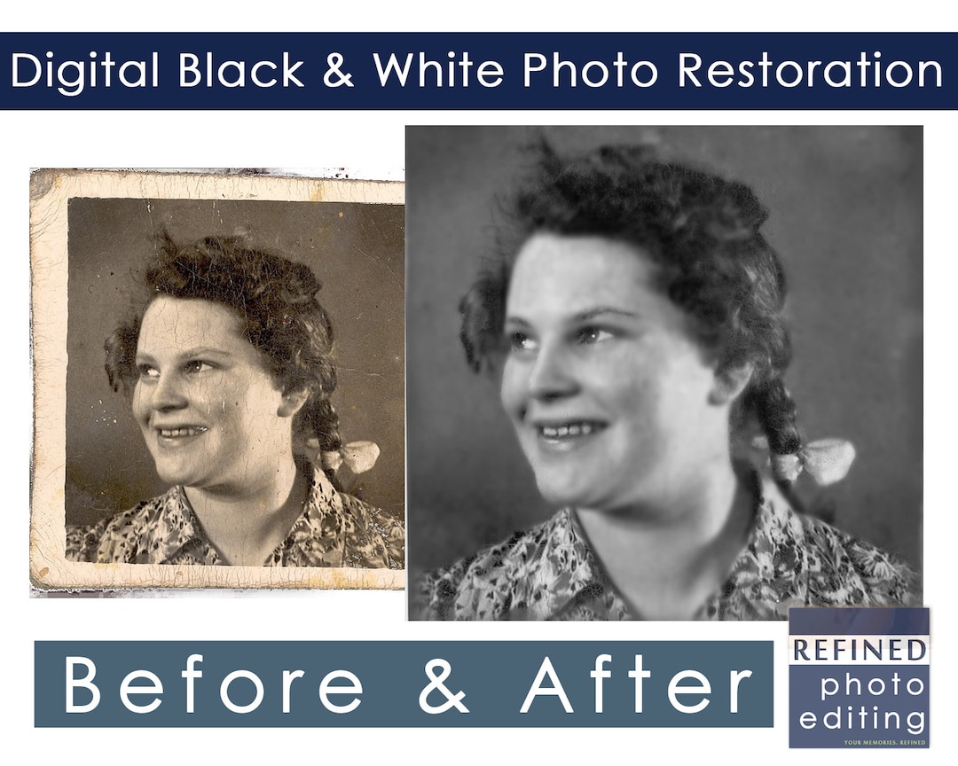 Digital Photo Restoration / Old Photo Repair of Black & White Photo ...