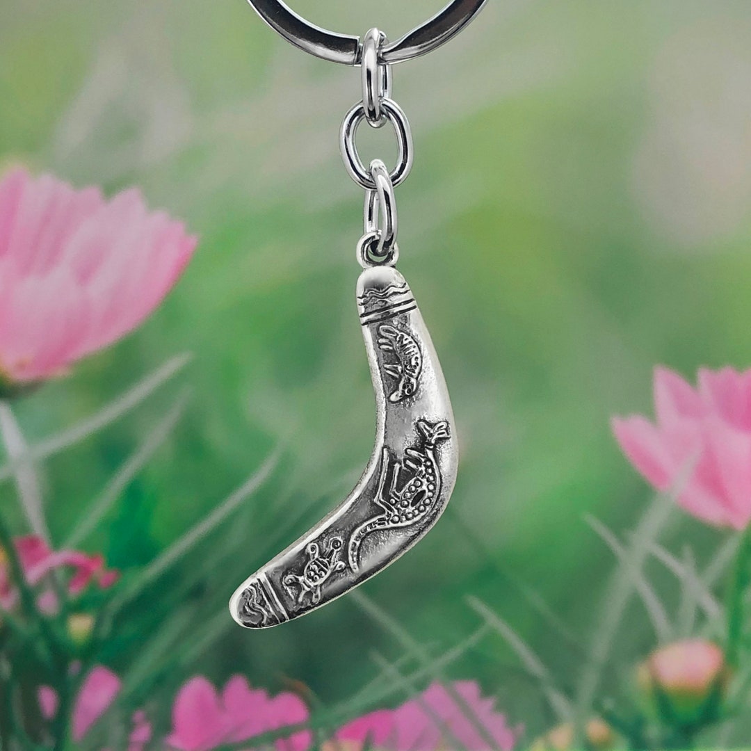 Boomerang Keychain, Australian Boomerang ,personalised Initial Charm ...