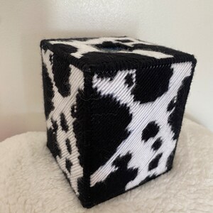 Cow Print Tissue Box Cover - Etsy