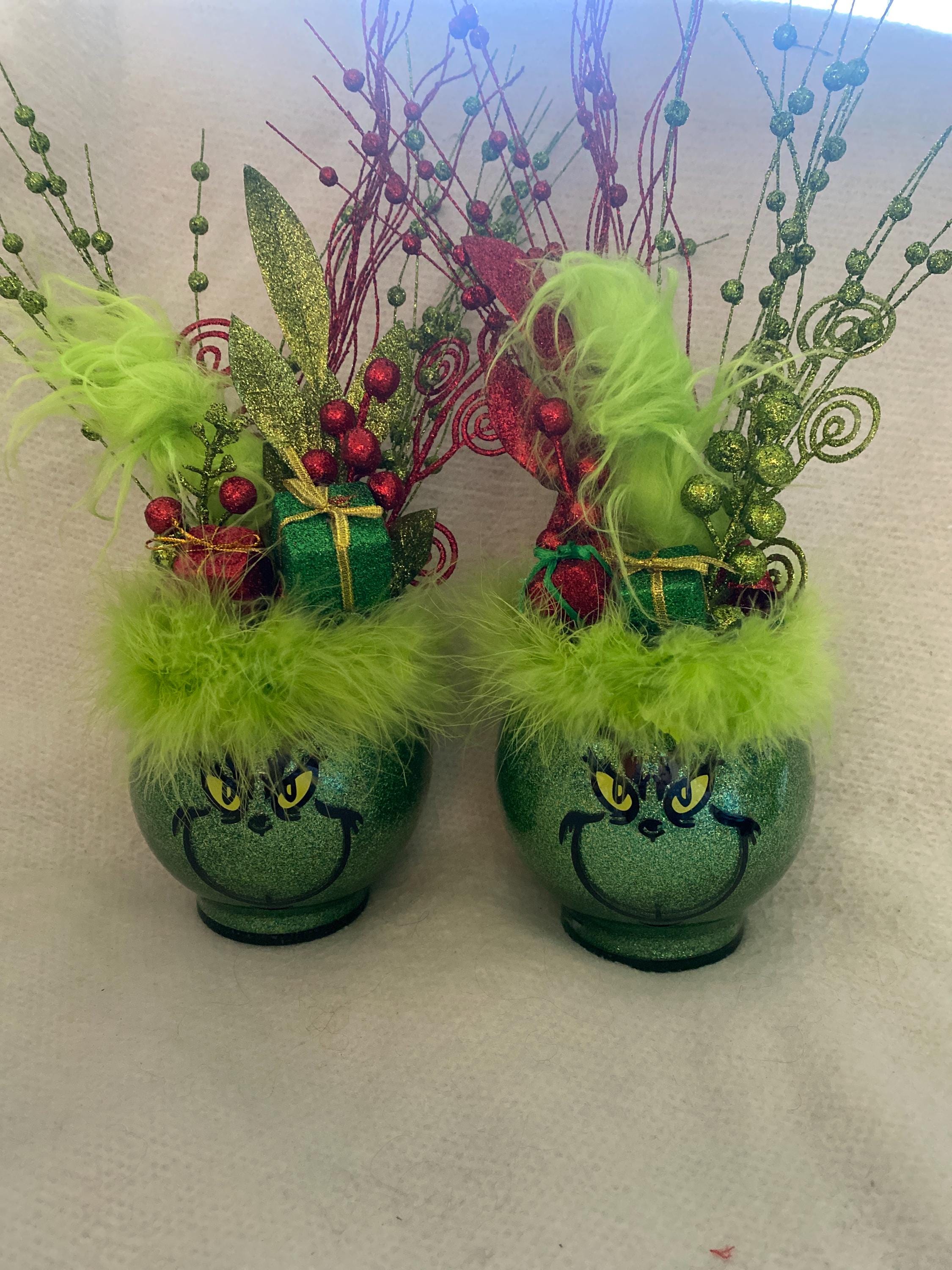 Grinch Floral Arrangement **fan Favorite** - Etsy