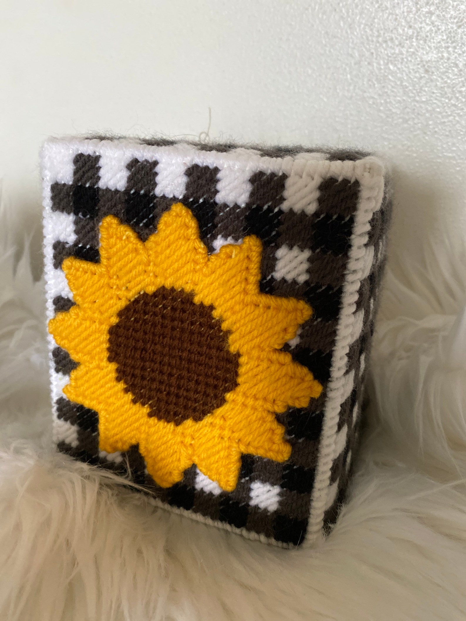 Sunflower Tissue Box Cover - Etsy