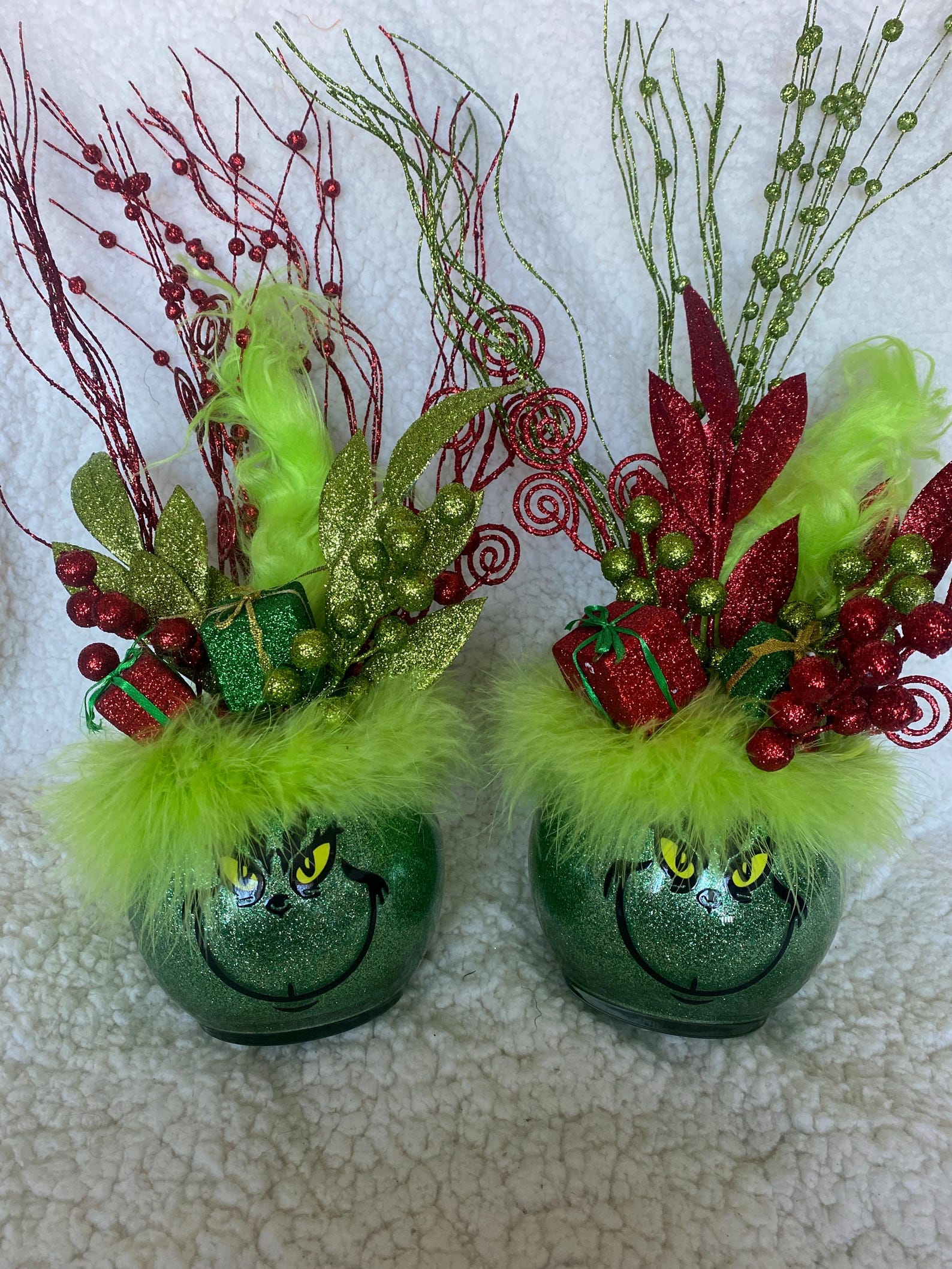 Grinch Floral Arrangement **fan Favorite** - Etsy