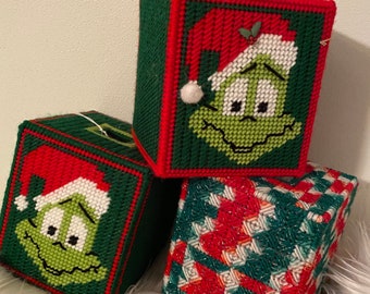 Grinch Inspired Tissue Box Cover / Fits Boutique-size Tissue - Etsy