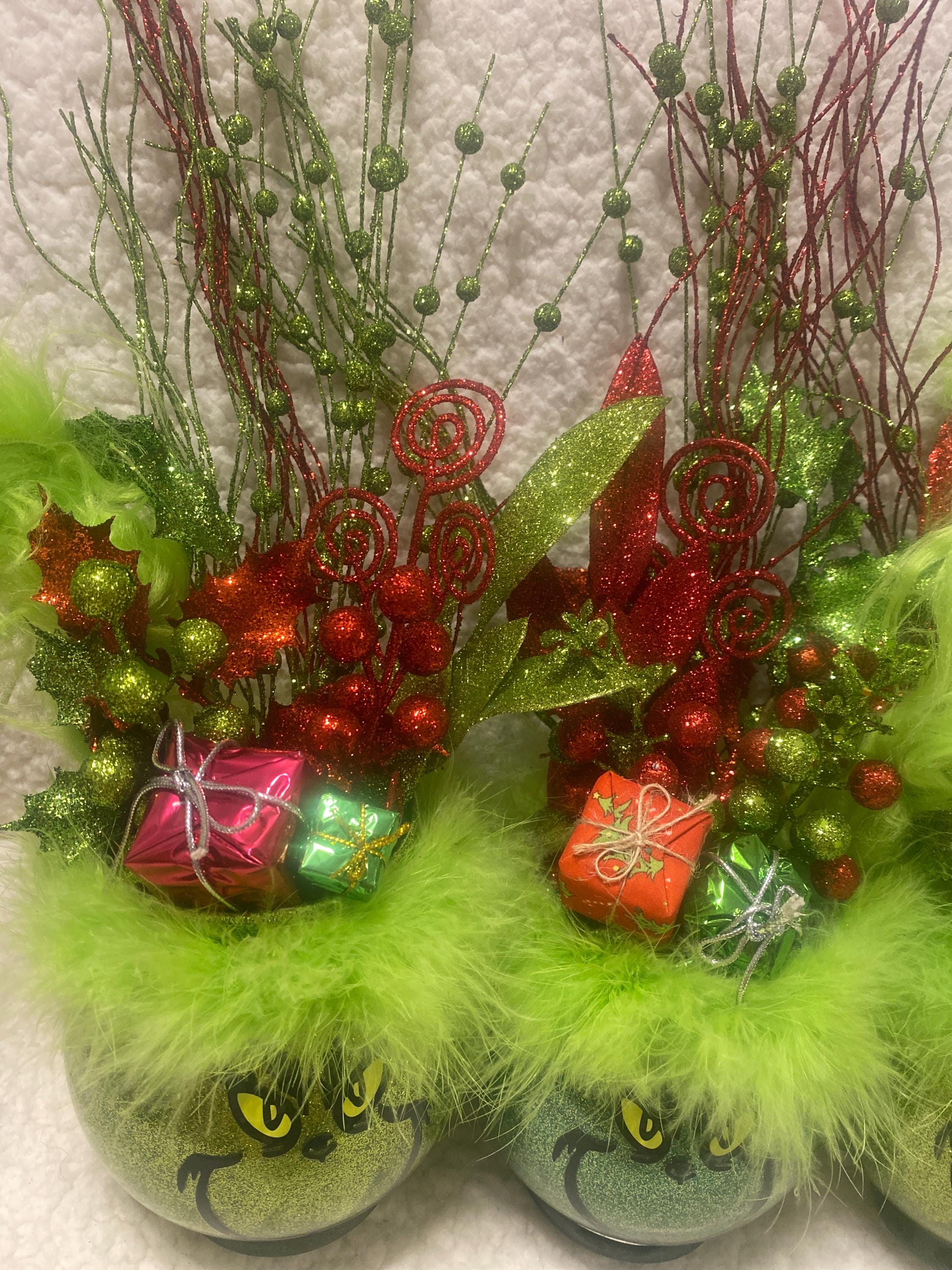 Grinch Floral Arrangement **fan Favorite** - Etsy