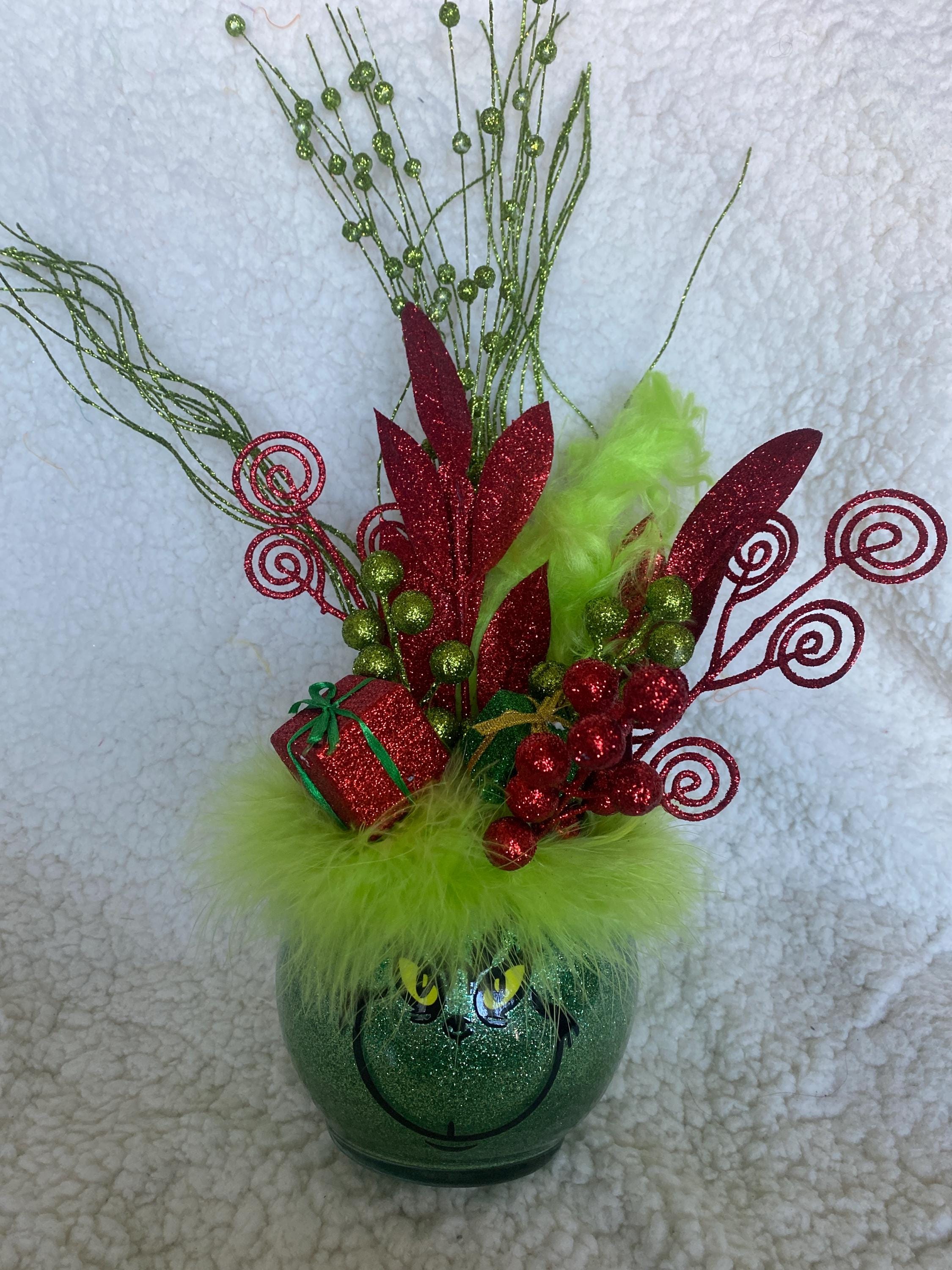 Grinch Floral Arrangement **fan Favorite** - Etsy