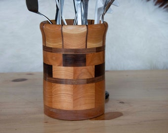 Walnut Utensil Holder - Etsy
