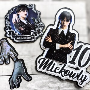Wednesday Addams Cake Topper, Addams Family Cake Topper, 4pc Cake ...