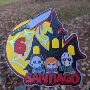 Scary Movies Cake Topper, Horror Cake Topper, Halloween Cake Topper ...
