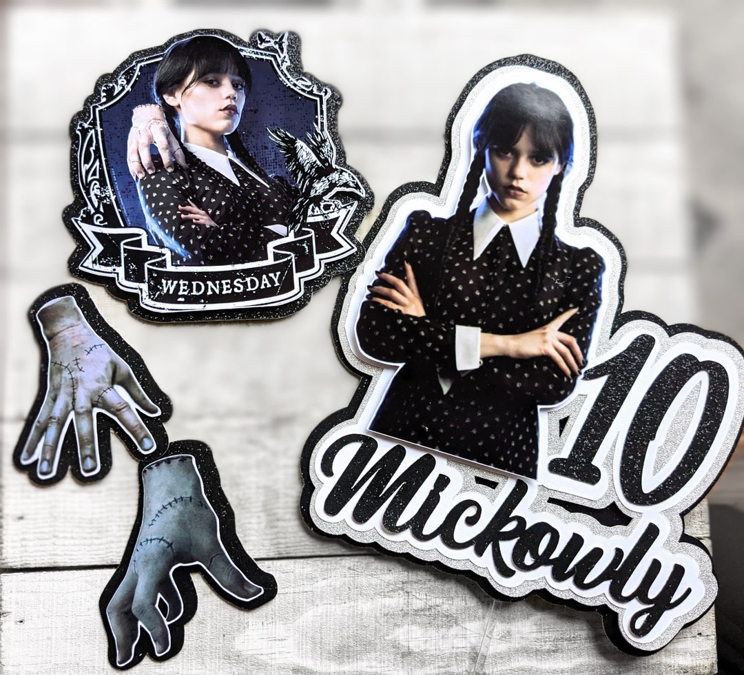 Wednesday Addams Cake Topper, Addams Family Cake Topper, 4pc Cake ...