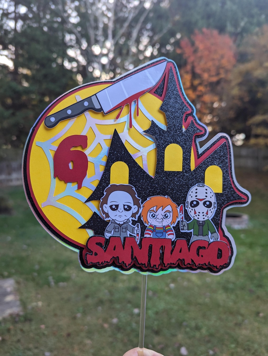 Scary Movies Cake Topper, Horror Cake Topper, Halloween Cake Topper ...