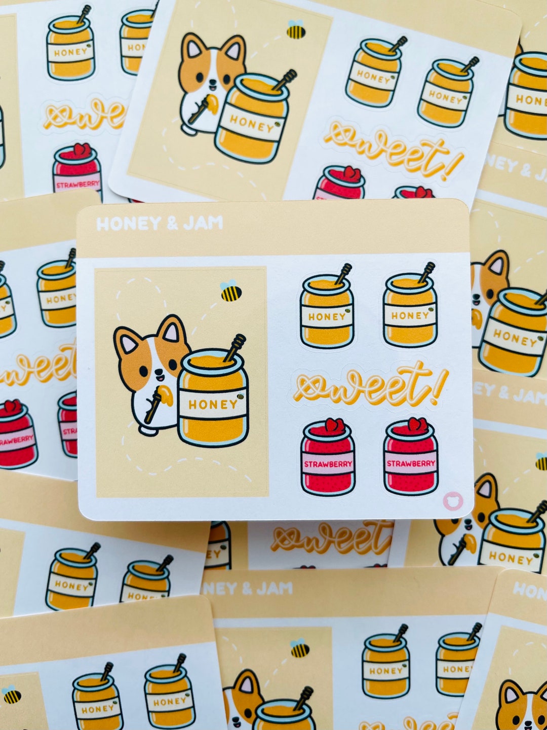 Corgi Honey & Jam Mini Sheet - Etsy
