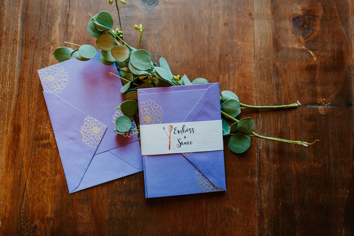 Heat Embossed Cards and Envelopes Pack of 8 - Etsy