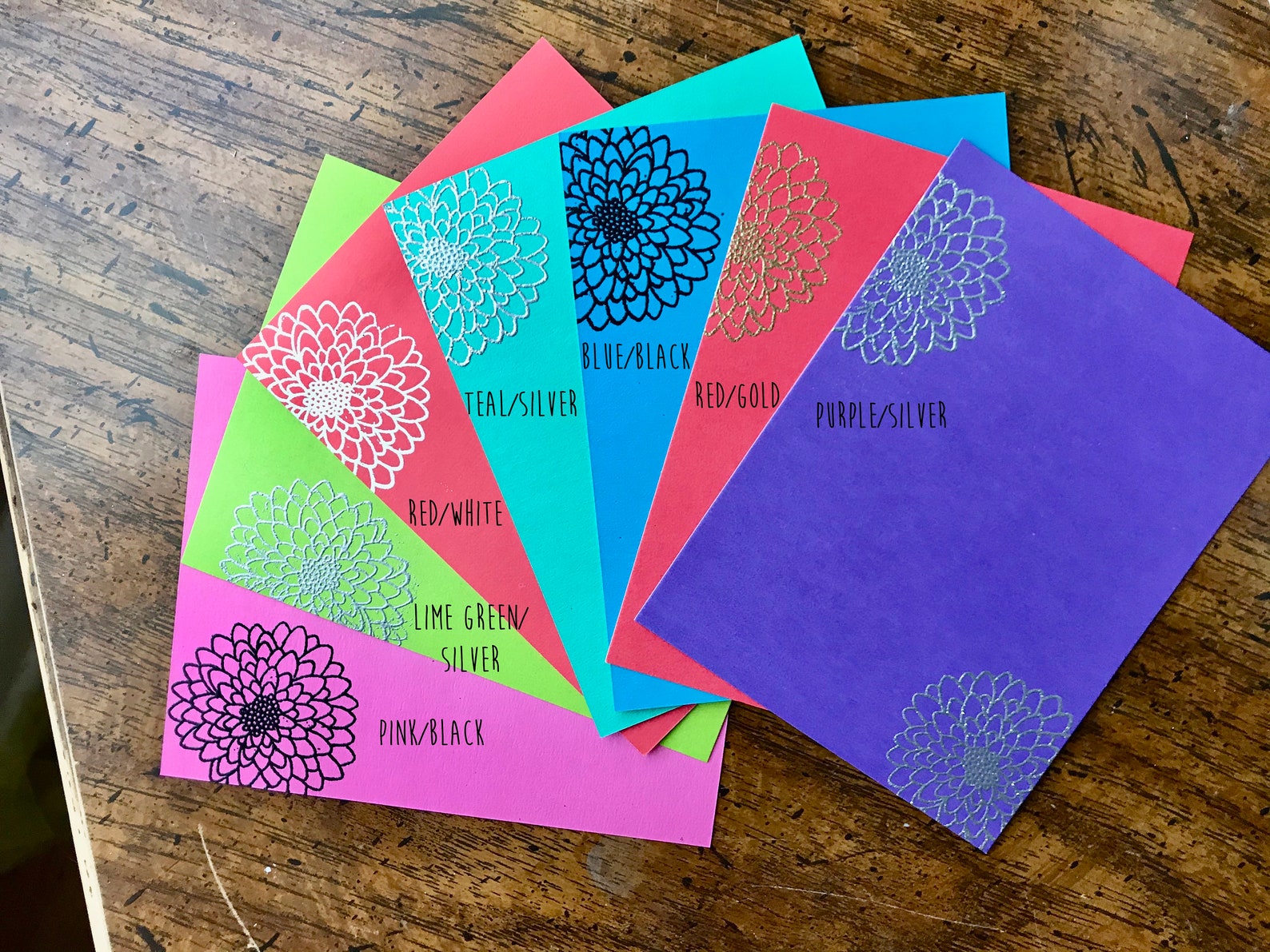 Heat Embossed Cards and Envelopes Pack of 8 - Etsy