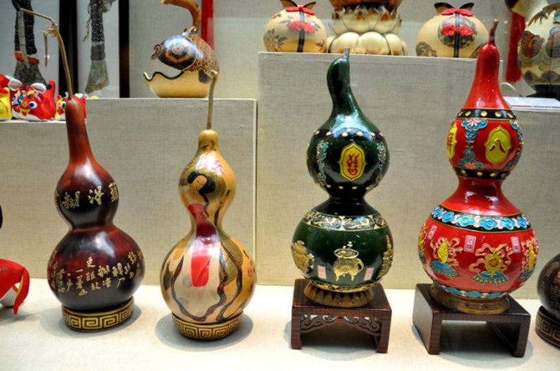 Double Bulbous Medium Bottle Gourds | Etsy