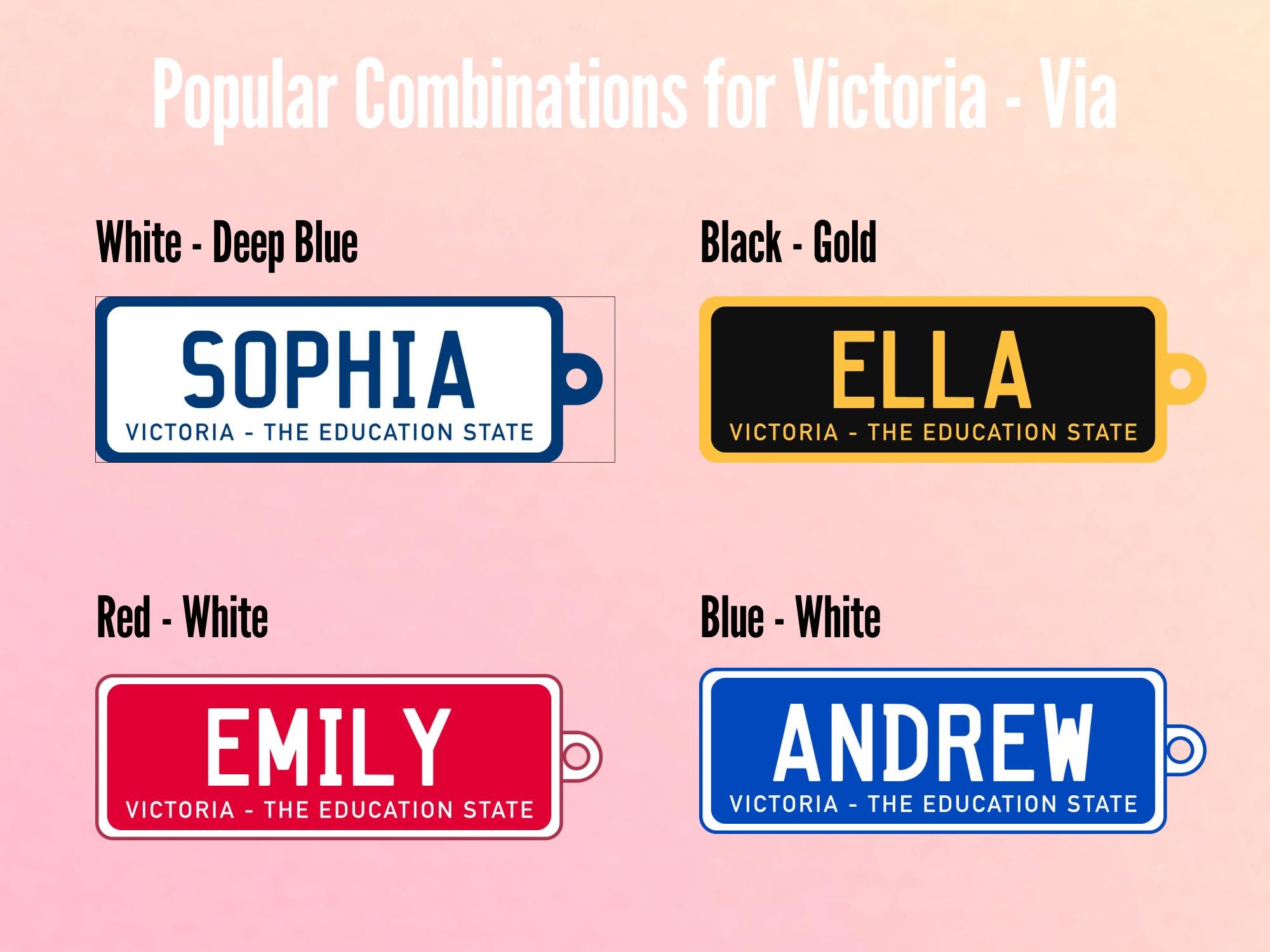 Custom License Plate Keyring – Personalised Rego Tag, Name/message ...