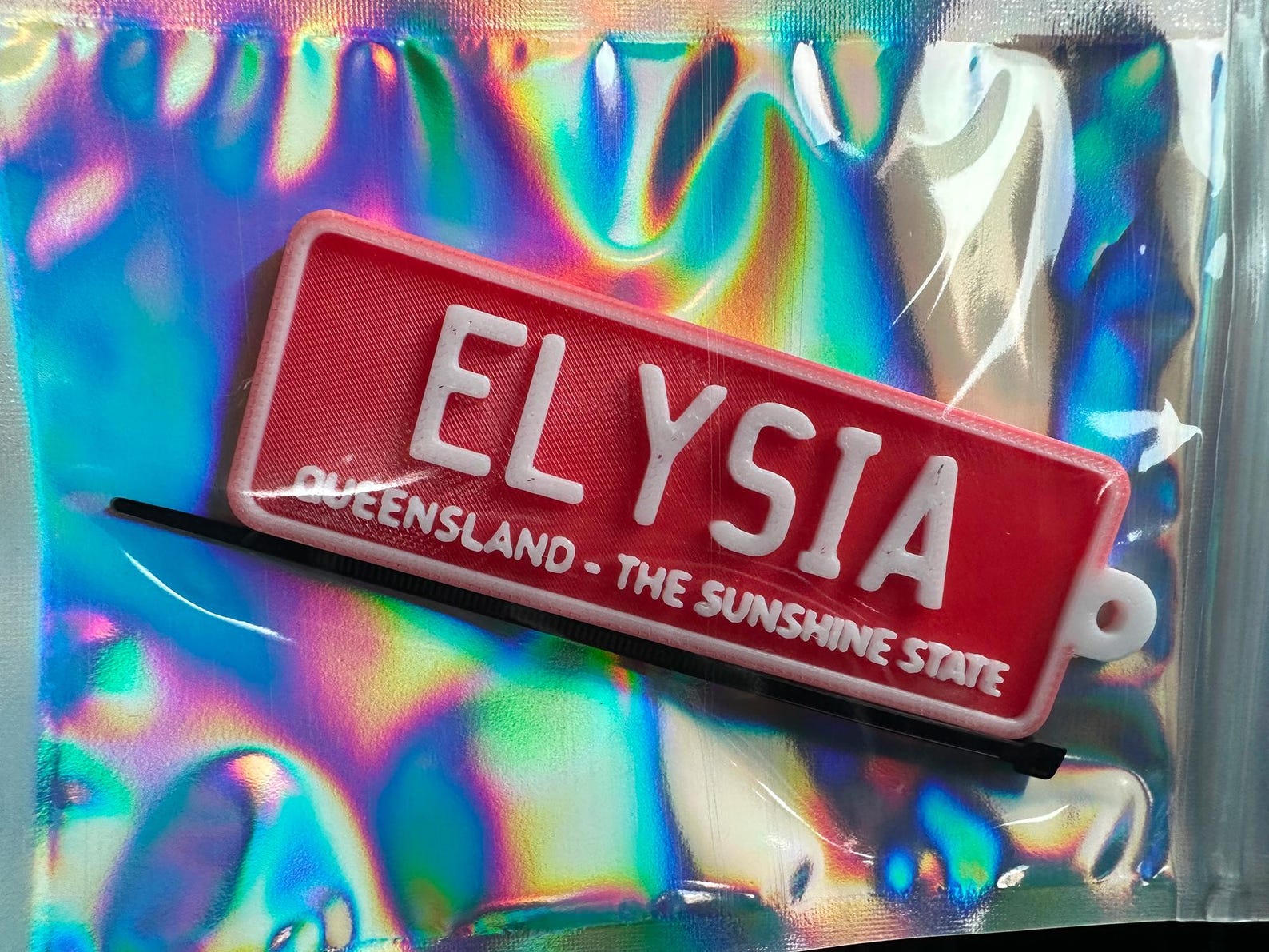 Custom License Plate Keyring – Personalised Rego Tag, Name/message ...