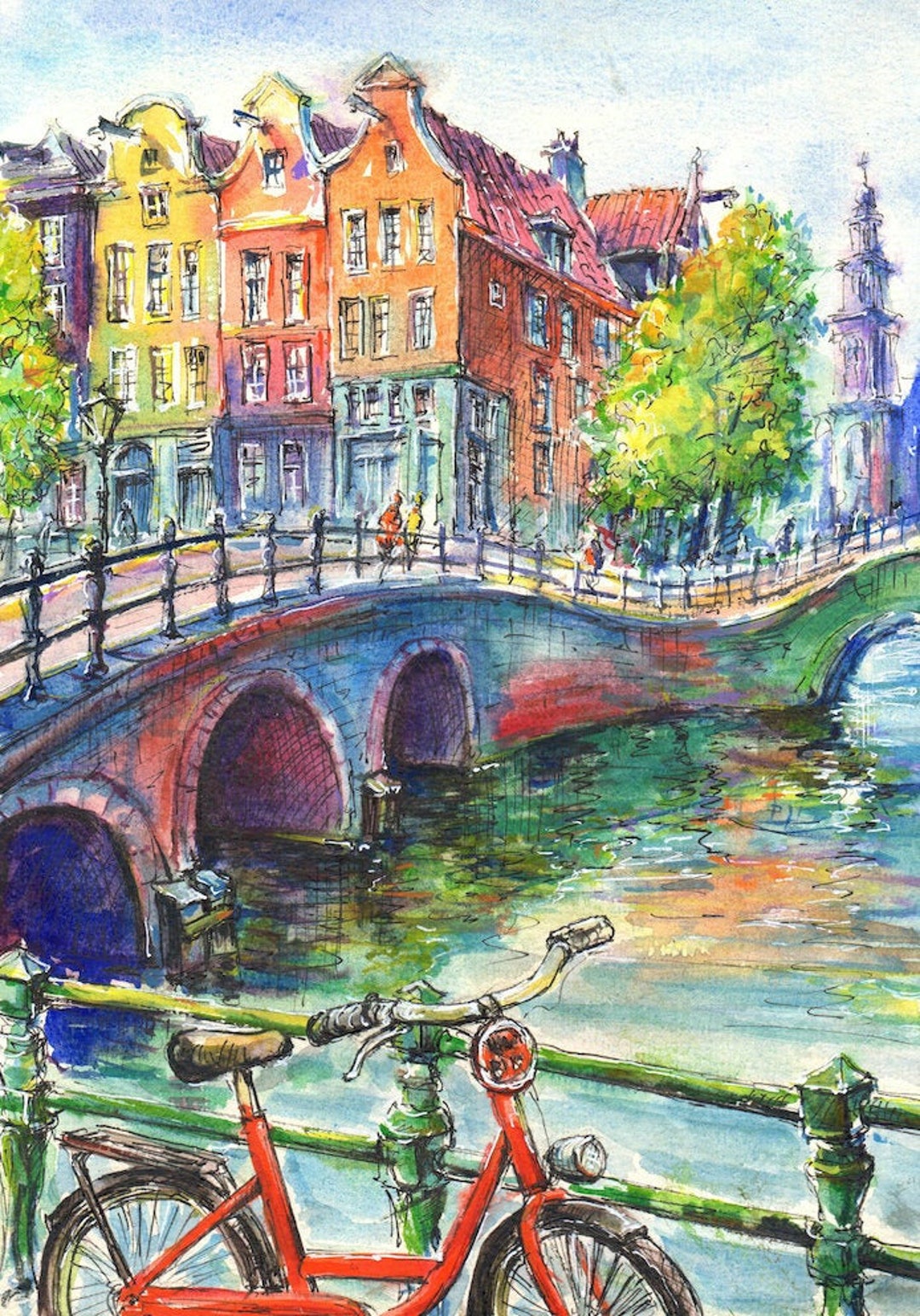 Mac Bike on the Bridge - Etsy