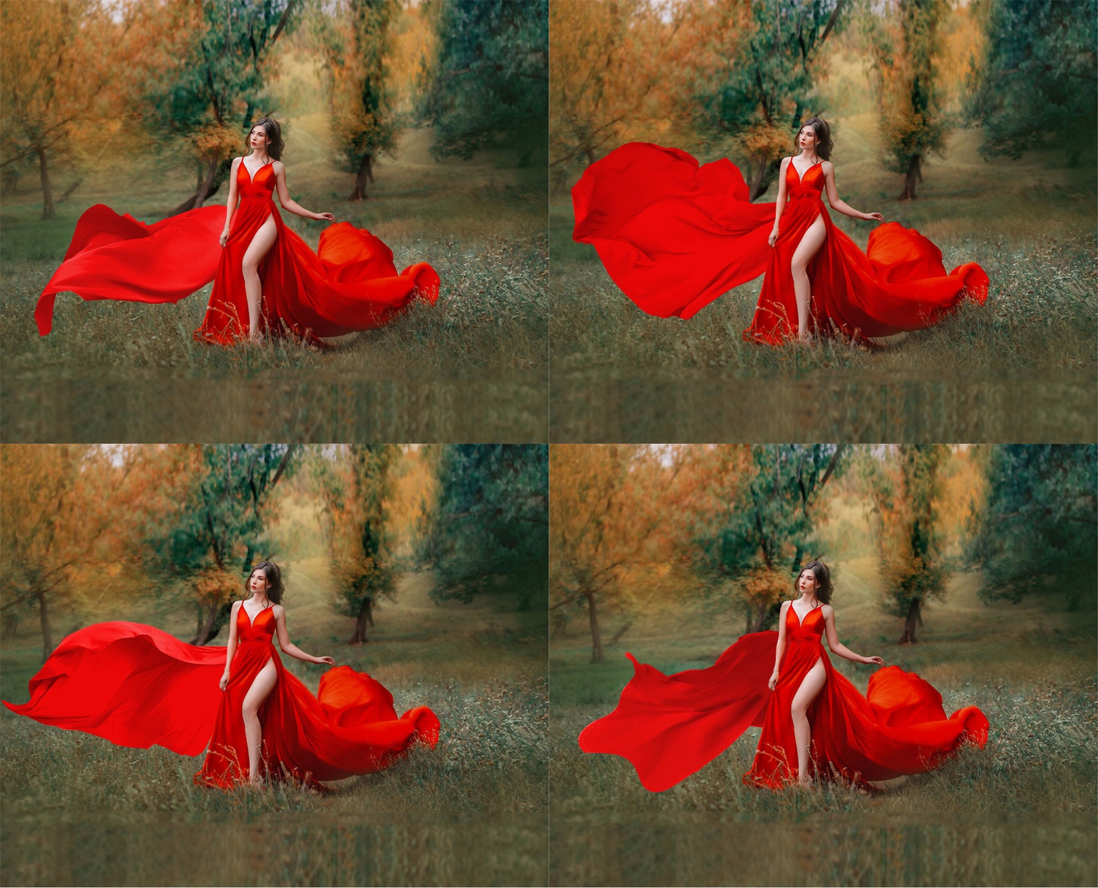 300 Red Flying Fabric Overlays: Flying Silkflowing Cloth - Etsy