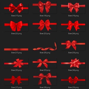 40 Bow Overlay and Ribbons Overlays, a Gift Box Design Poster Element ...