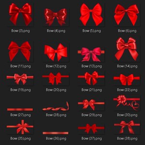 40 Bow Overlay and Ribbons Overlays, a Gift Box Design Poster Element ...