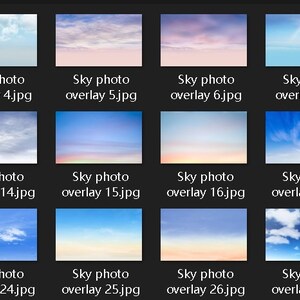 60 Sky Overlays,blue Sky,sunset,clouds,photoshop Overlays,texture ...