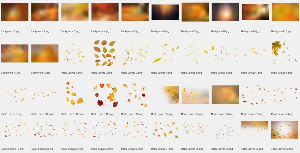 90 Autumn Leaves Overlay: Falling Maple Leaves Fall Leaves - Etsy