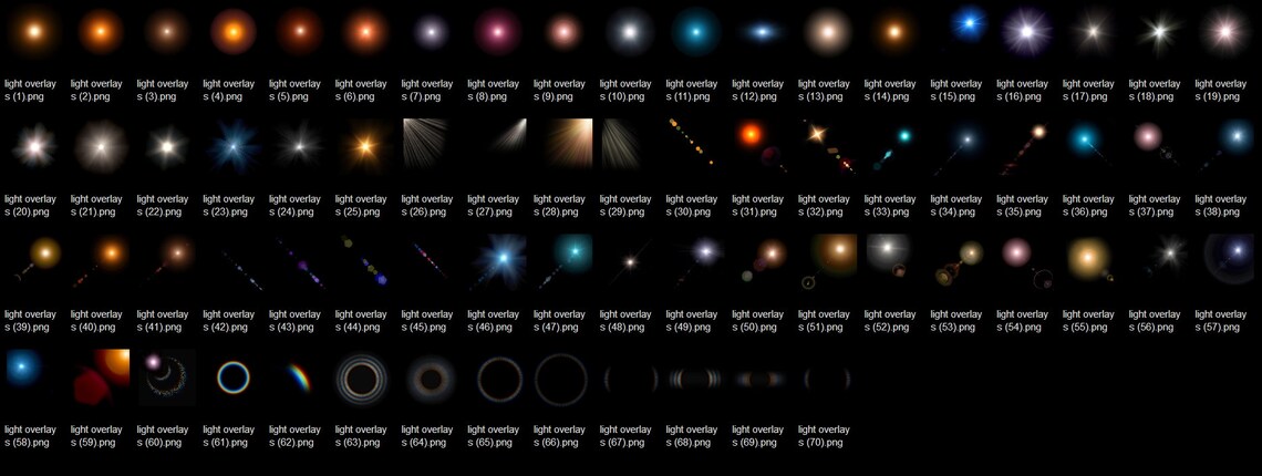 70 Sunlight Overlaysphotoshop Overlayssun Bokeh Overlays Sun - Etsy