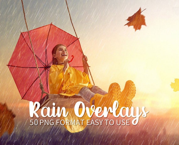 Rain Overlays: Realistic Rain Rainfall Rainy Weather - Etsy