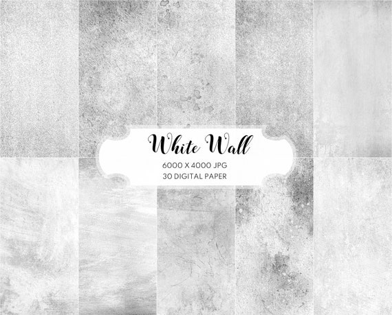 White Wall Digital Textured Paper White Wall Backgrounds - Etsy