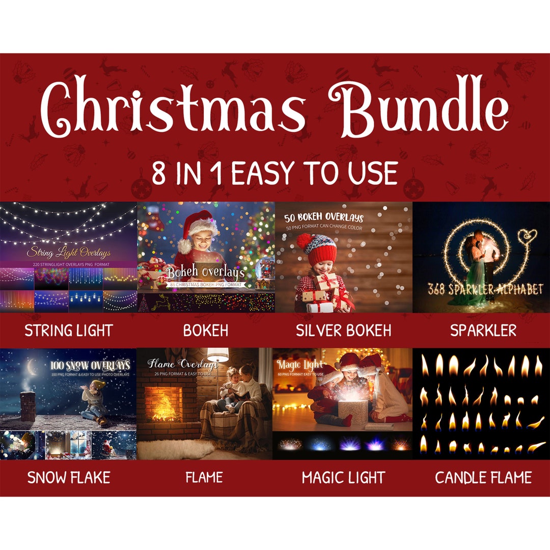 Christmas Overlays: Snow Overlays, Christmas Bokeh Lights Overlays ...