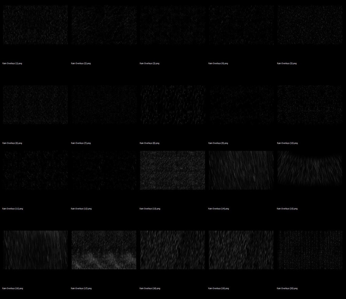 Rain overlays: realistic rain rainfall Rainy Weather | Etsy