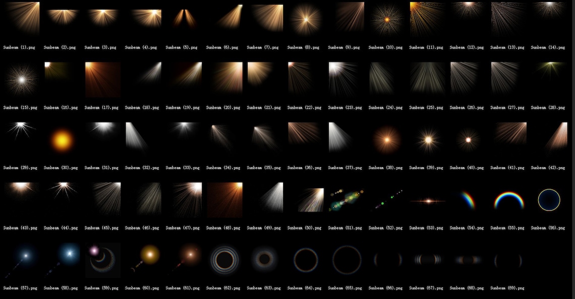 56 Sunbeam overlays Sunshine overlaysPhotoshop overlays | Etsy