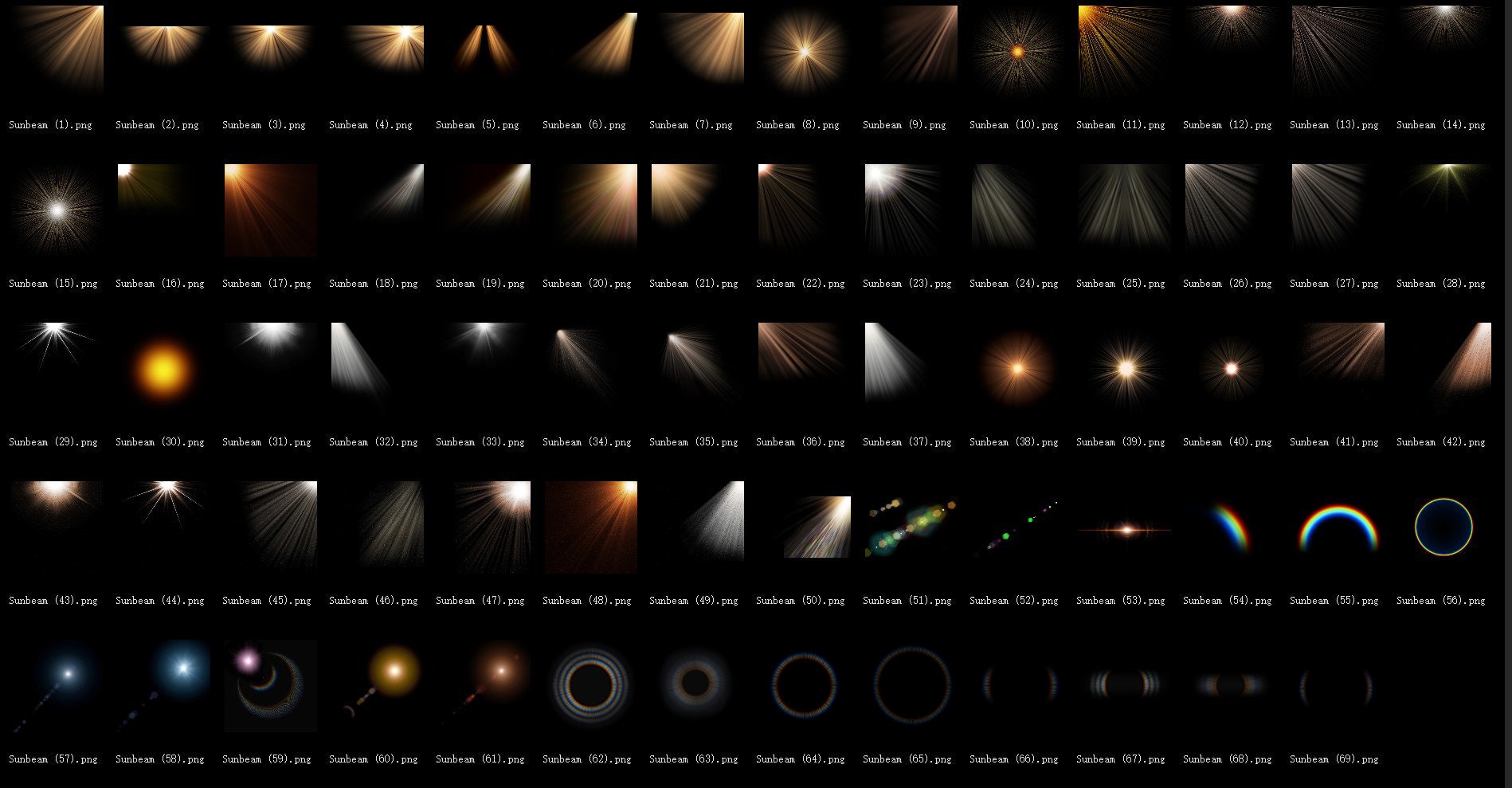 56 Sunbeam Overlays, Sunshine Overlays,photoshop Overlays, Sunlight ...