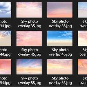 60 Sky Overlays,blue Sky,sunset,clouds,photoshop Overlays,texture ...