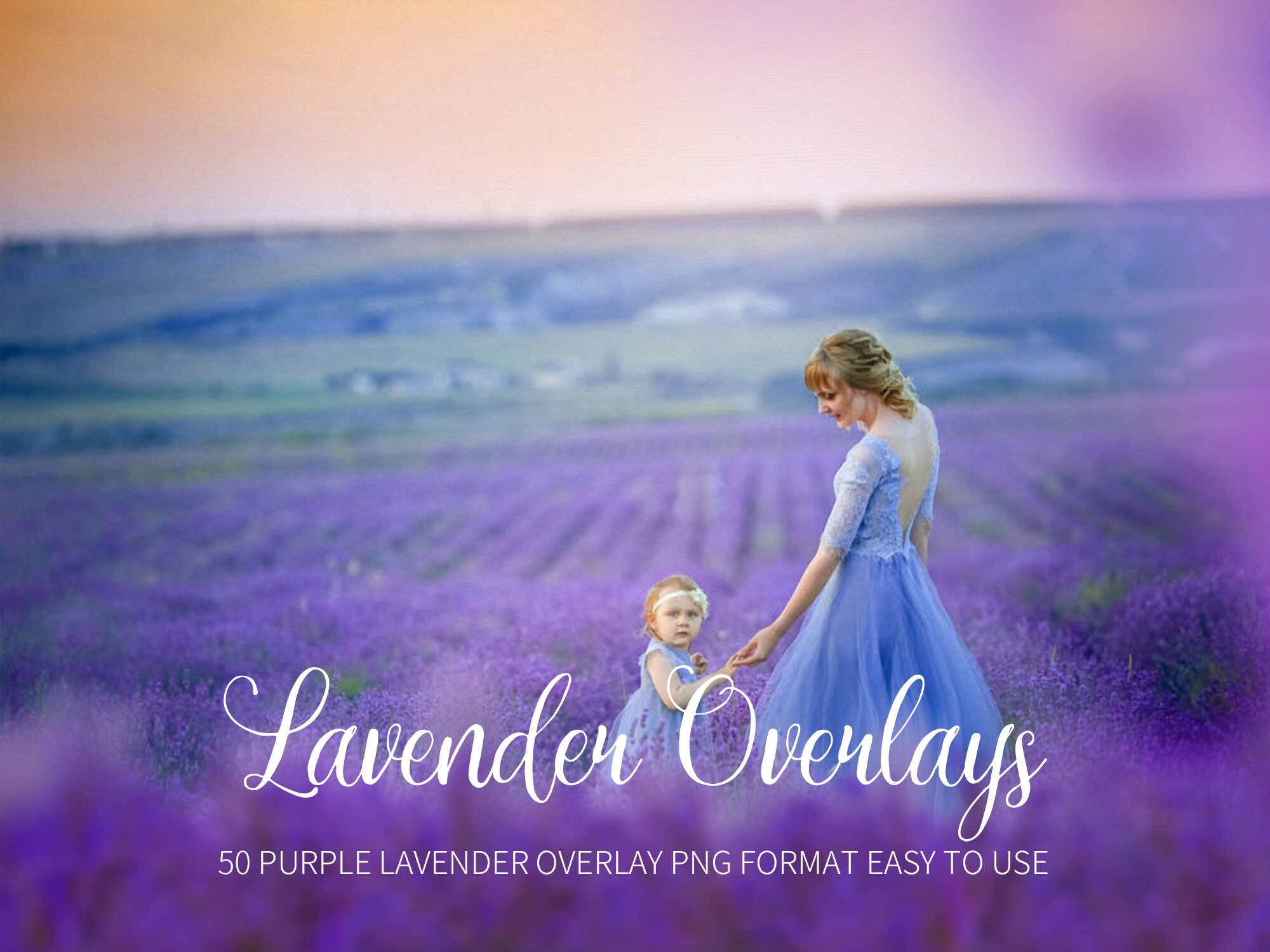 Lavender Overlaysphotoshop Summer Overlayspurple Digital - Etsy