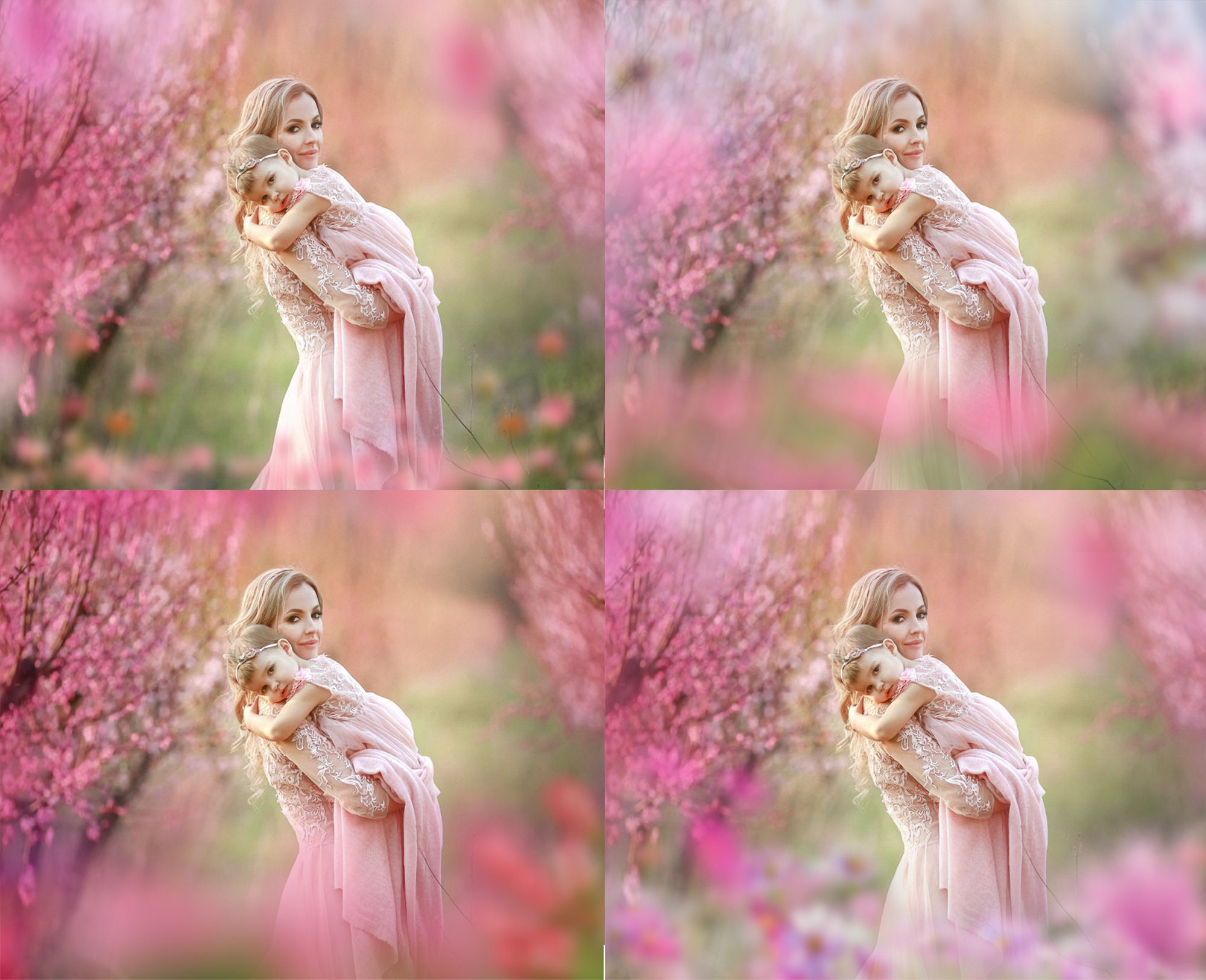 51 Pink Flower Overlaysphotoshop Summer Overlaysdigital | Etsy