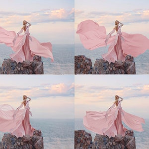 300 Pink Flying Fabric: Flying Dress Overlay Flowing Cloth Waving ...