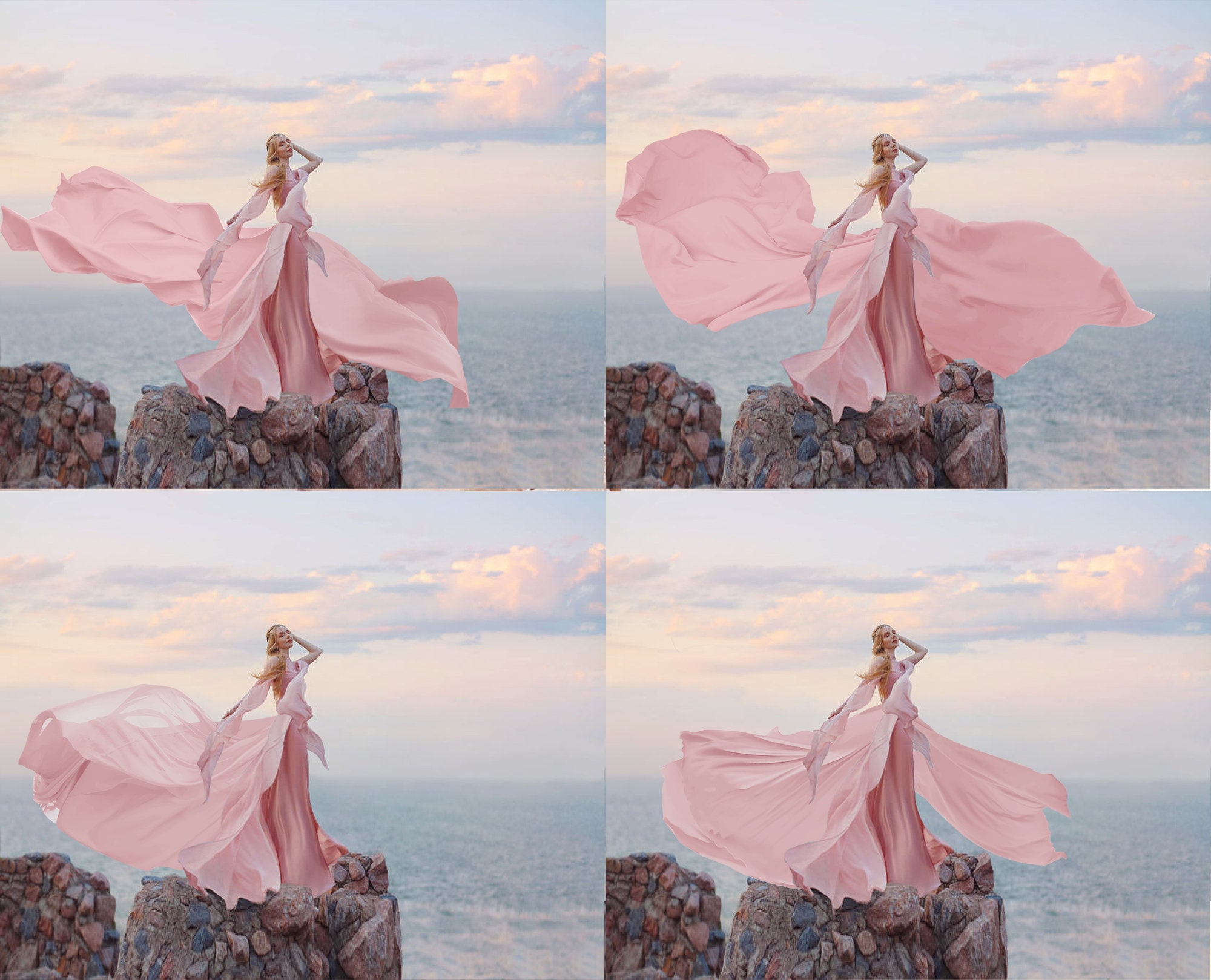 300 Pink Flying Fabric: Flying Dress Overlay Flowing Cloth - Etsy