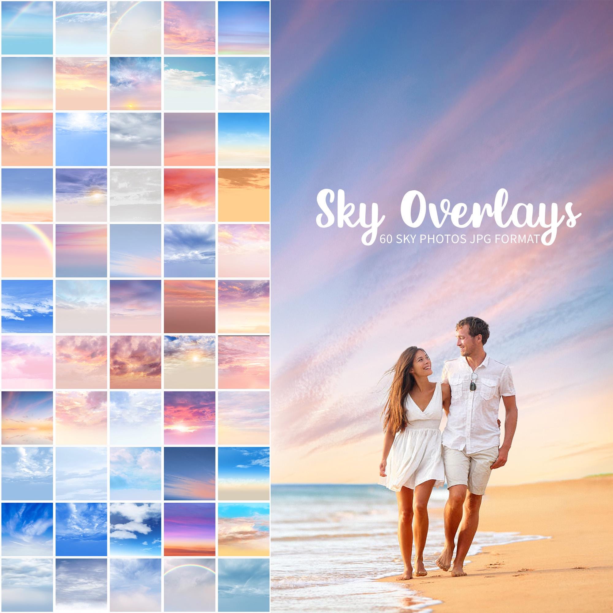 60 Sky Overlays,blue Sky,sunset,clouds,photoshop Overlays,texture ...