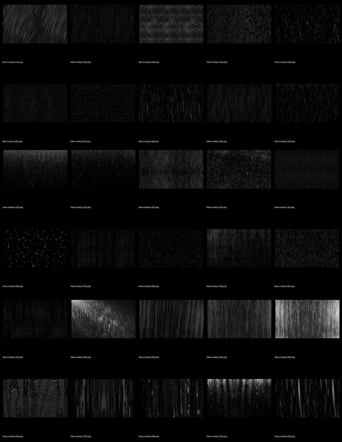 Rain Overlays: Realistic Rain Rainfall, Rainy Weather Photoshop ...