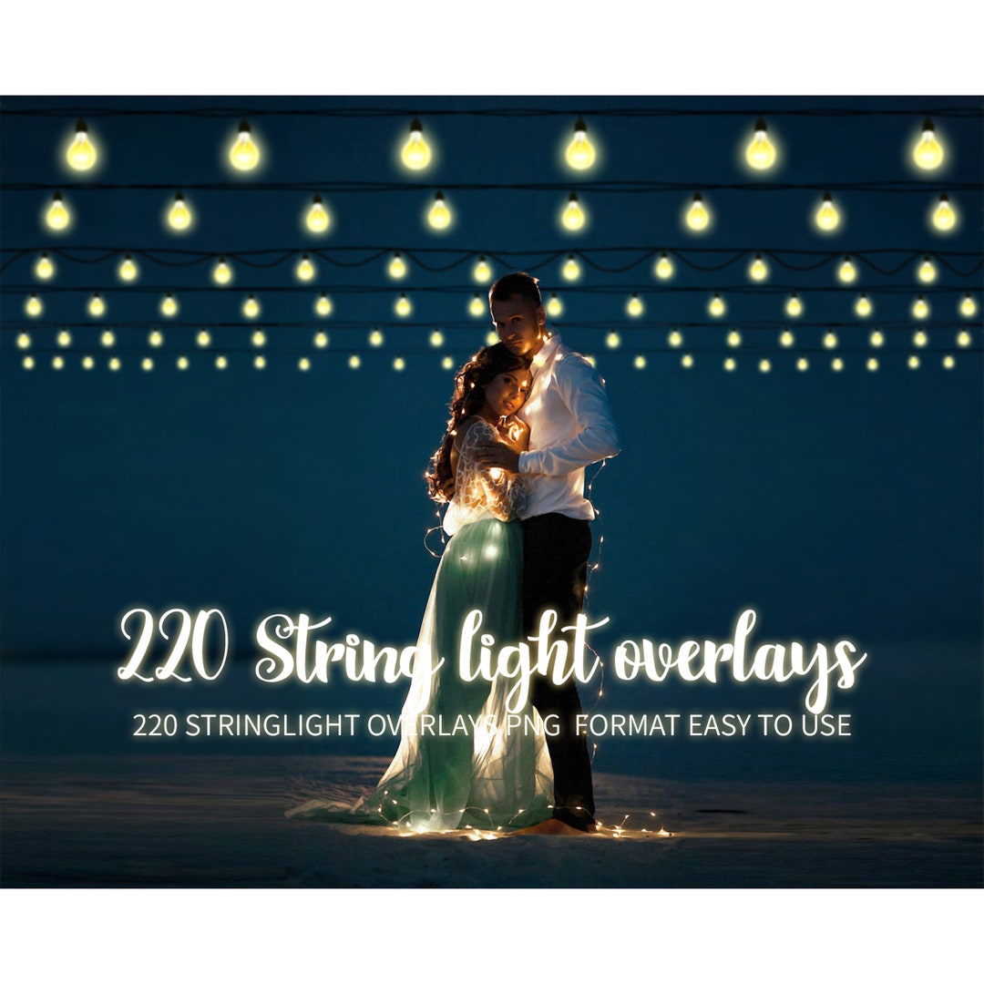220 String Light Overlays：new Year Christmas Lights, String Lights ...