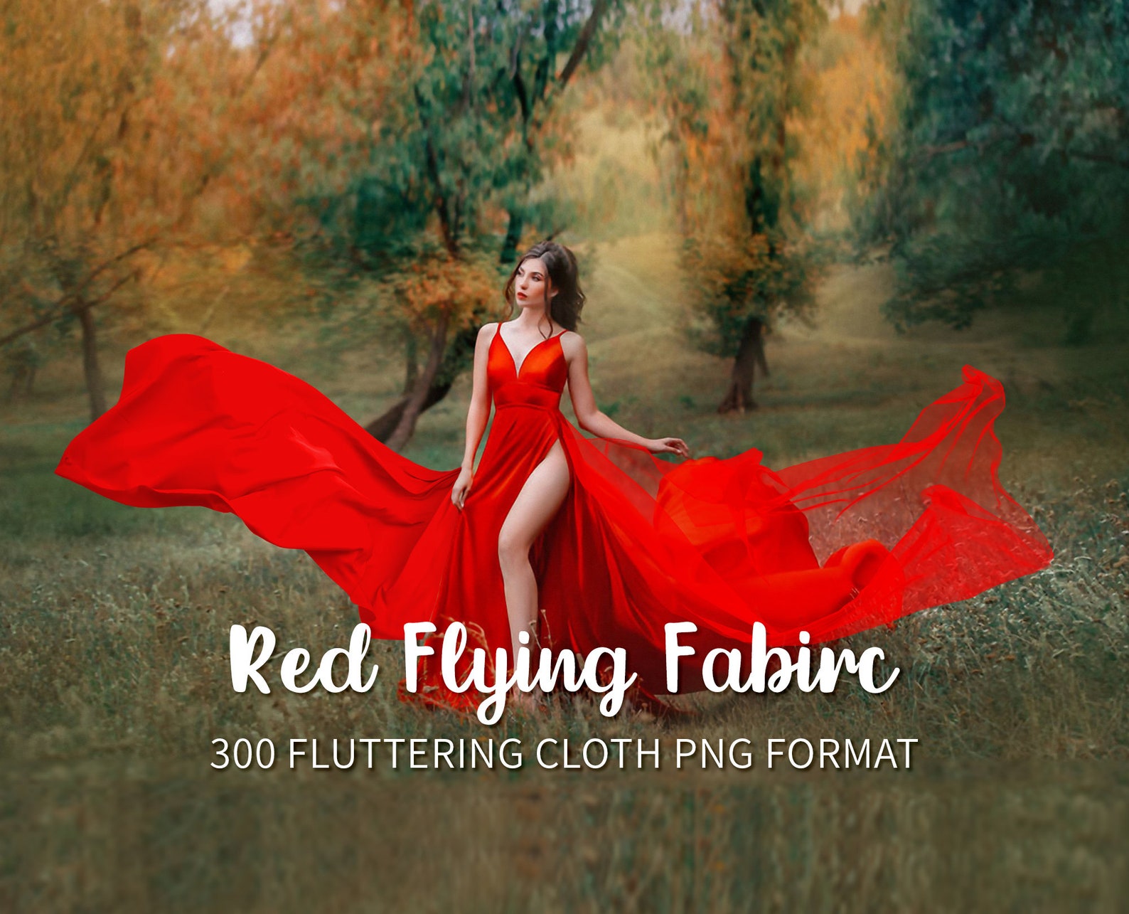 300 Red Flying Fabric Overlays: Flying Silkflowing Cloth - Etsy