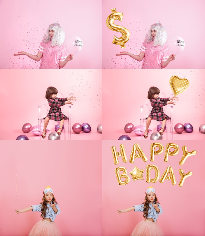 800+ Letters & Numbers Foil Balloon Overlays,birthday Party Overlays ...