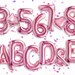 59 Pink Letters & Number Balloon Overlays Pngfestive | Etsy
