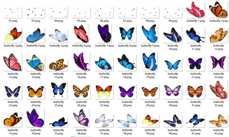 100 Butterfly Overlays:wedding Overlays Flying Butterfly | Etsy