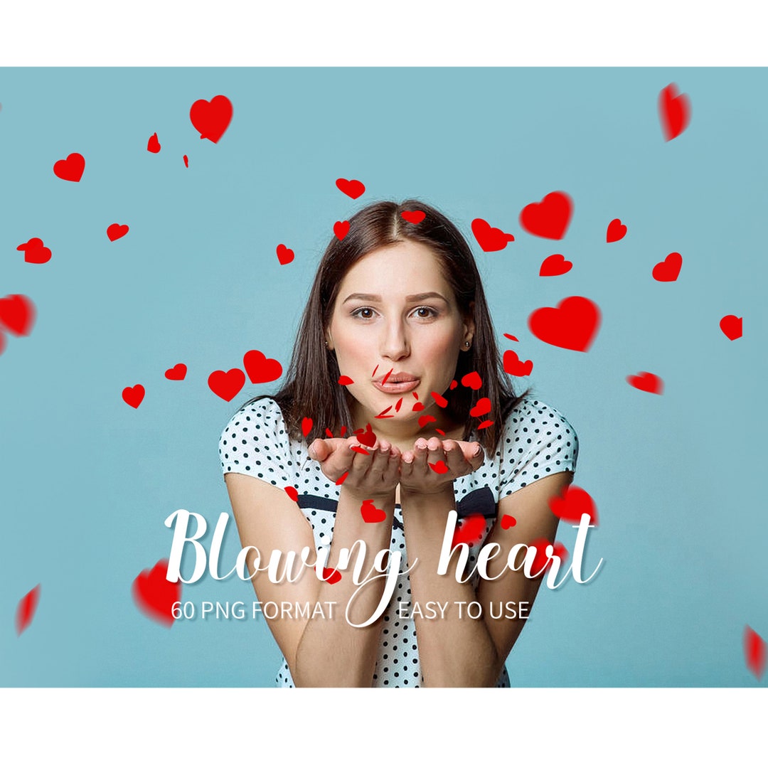 60 Valentine Heart Overlays：blowing Love Heart PNG Wedding Photoshop ...