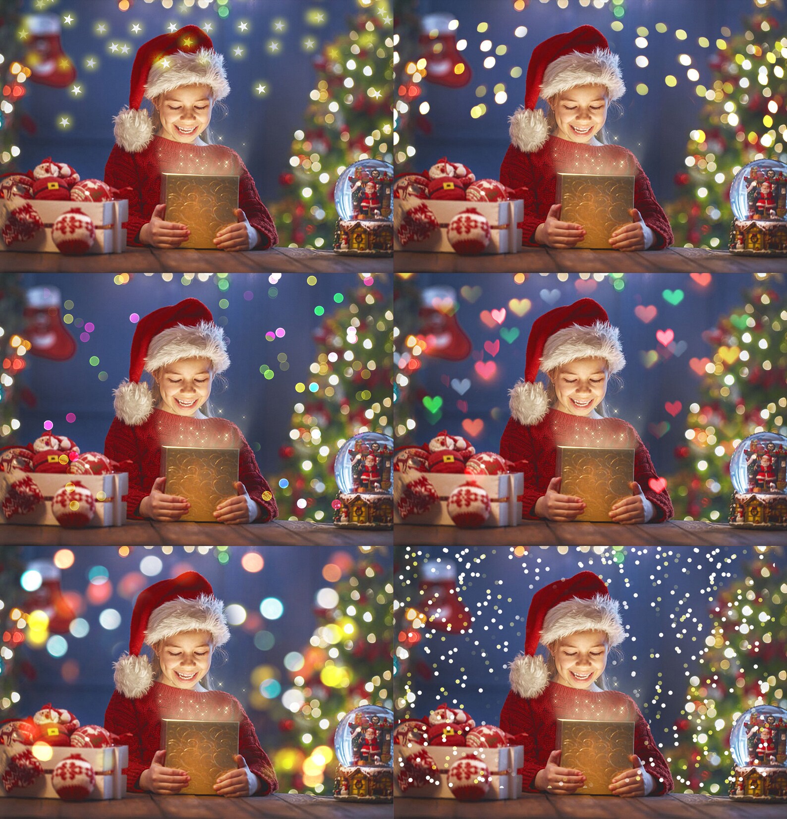 Christmas Overlays: Snow Overlays Christmas Bokeh Lights | Etsy